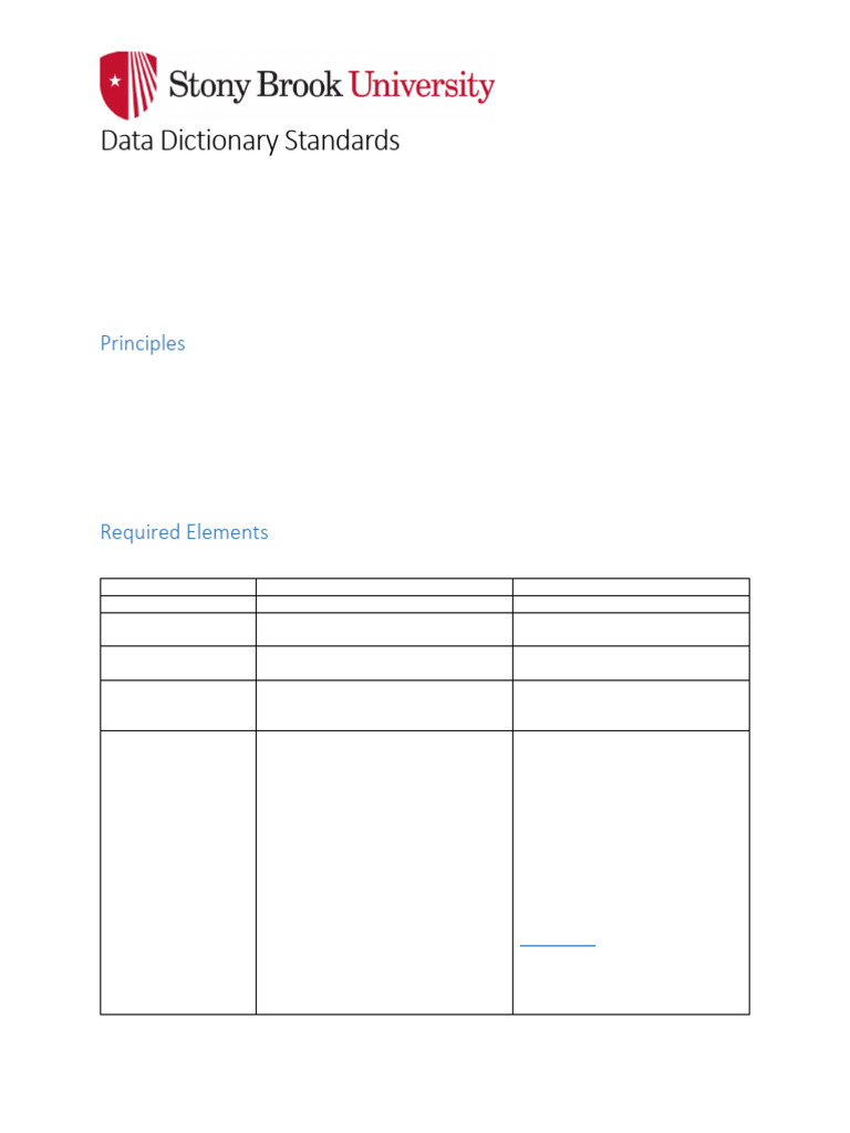 Data Dictionary Standards Guide | PDF | Data | Dictionary