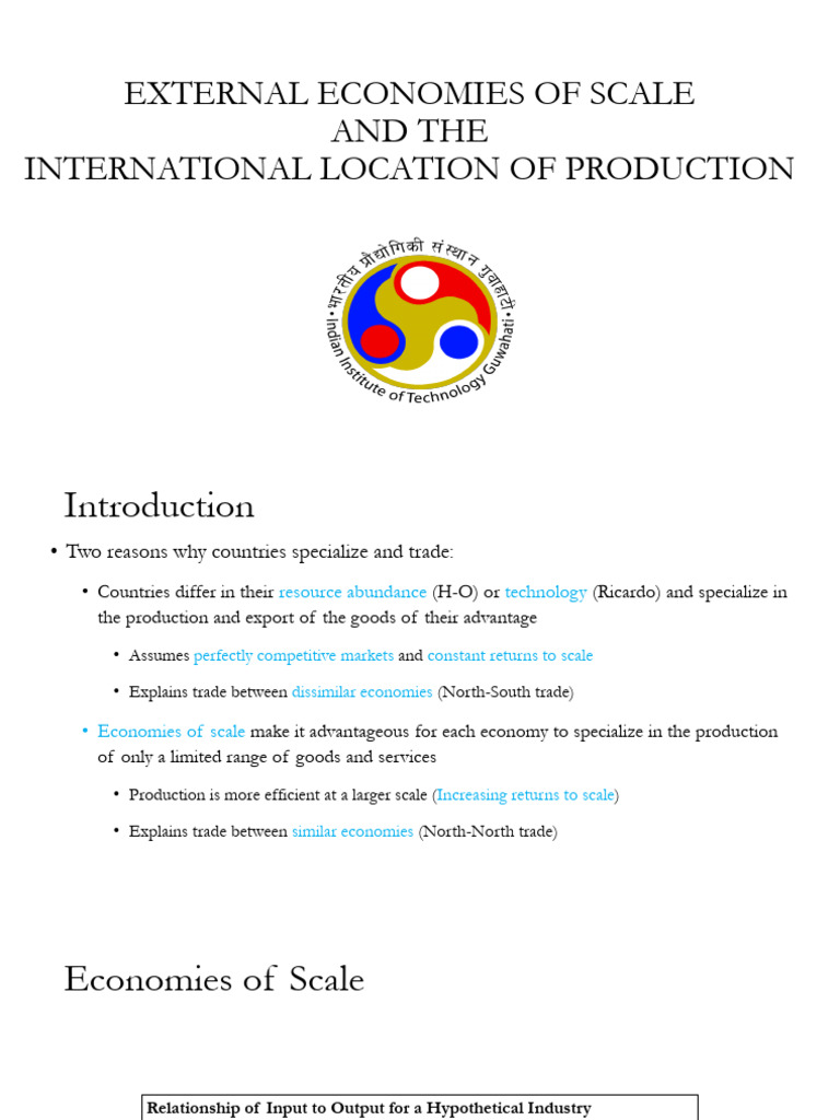 External Economies of Scale in Trade | PDF | Economies Of Scale | Economies