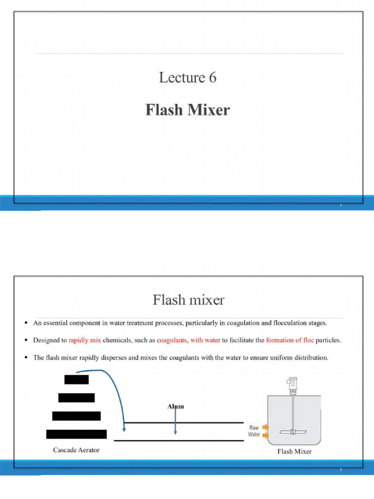 Lecture 6. Rapid Flash Mixer | PDF