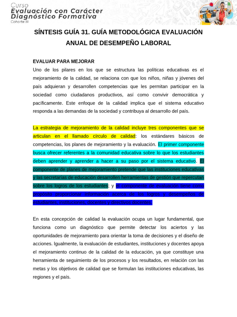 Guia 31 | PDF | Evaluación | Plan de estudios