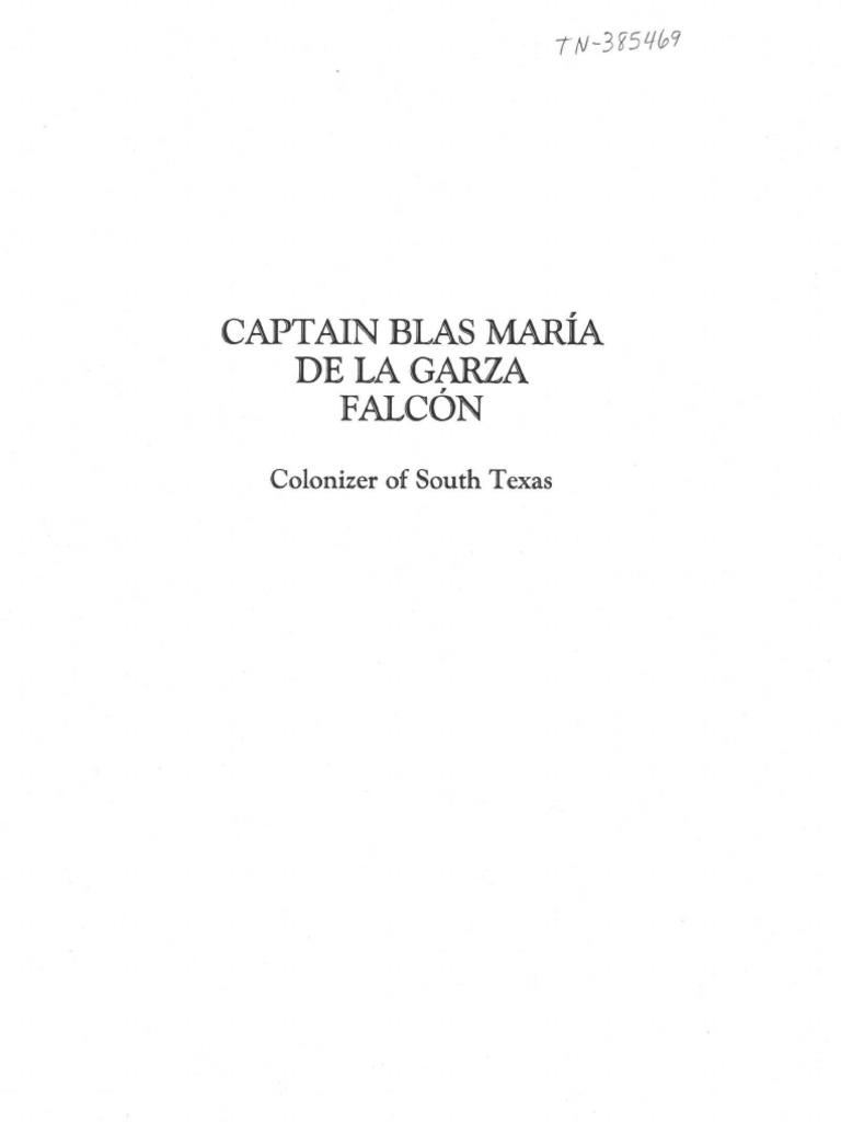 Blas Maria de La Garza Falcon | PDF