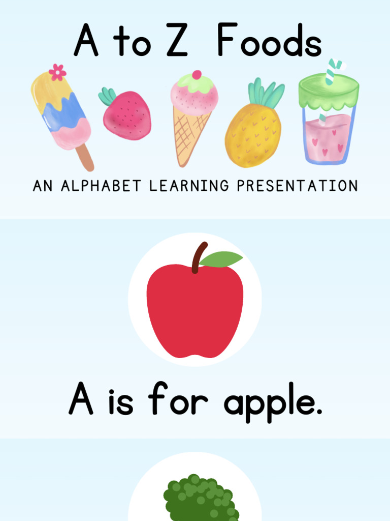 Alphabet Food Fun for Kids | PDF