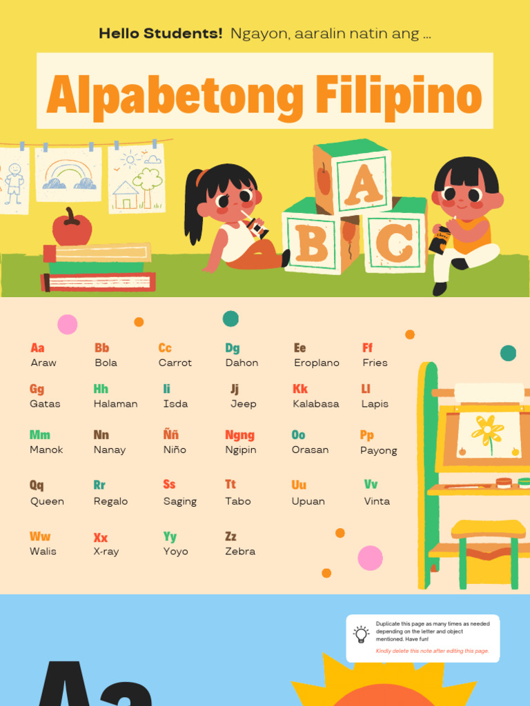 Alpabetong Filipino: Mga Salitang Simula sa Bawat Letra | PDF