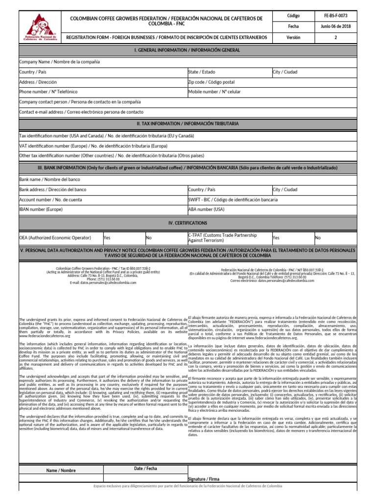 Registration Form | PDF | café