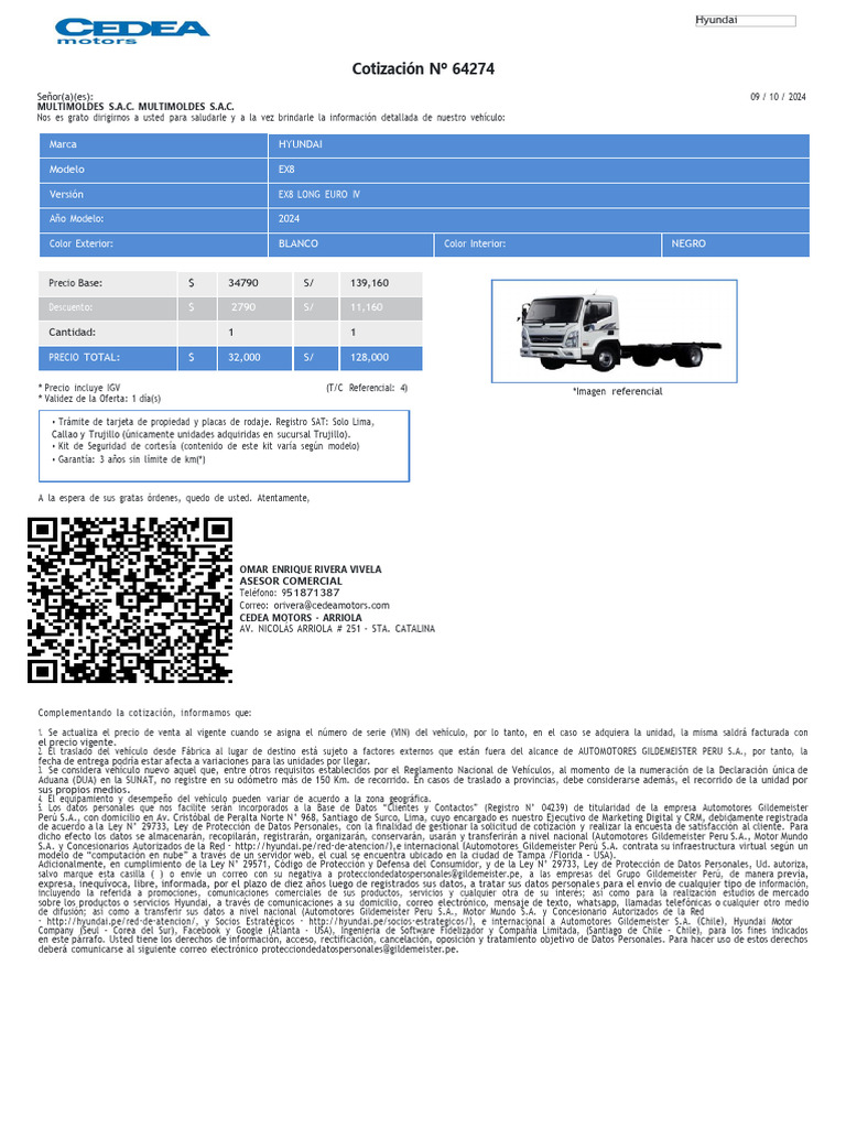 Cotizacion - 64274 - MULTMOLDES EX8 | PDF