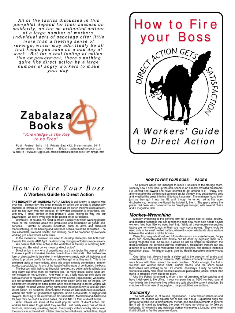 (Anarchist Ebook) How To Fire Your Boss, A Workers Guide To | PDF ...