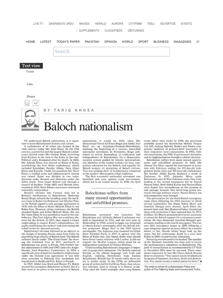Baloch Nationalism | PDF