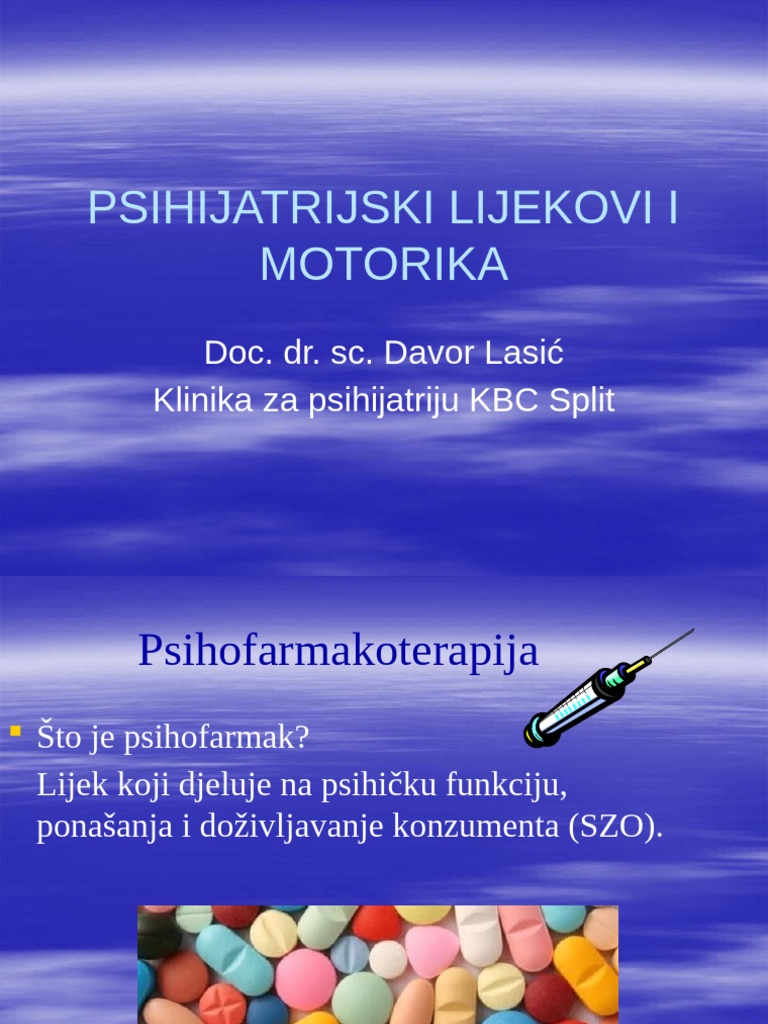 Psihijatrijski Lijekovi I Motorika | PDF