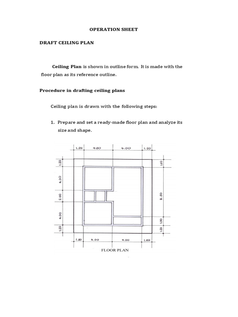 Cieling Plan Opretion Sheet | PDF