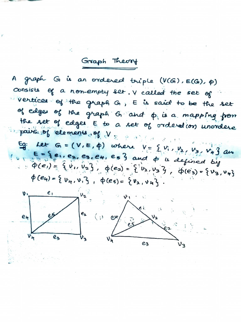 Graph Theory Handwritten Notes | PDF | Theoretical Computer Science ...