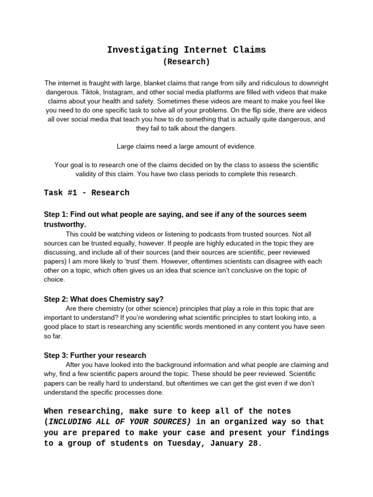 Validating Internet Health Claims | PDF