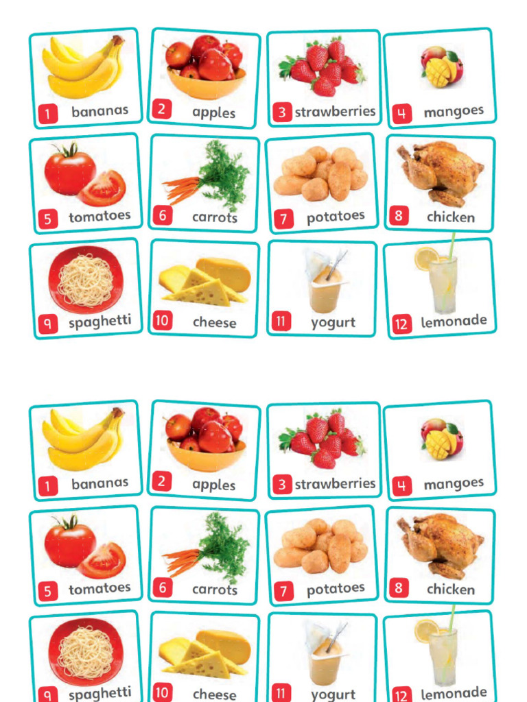 food- memory game | PDF