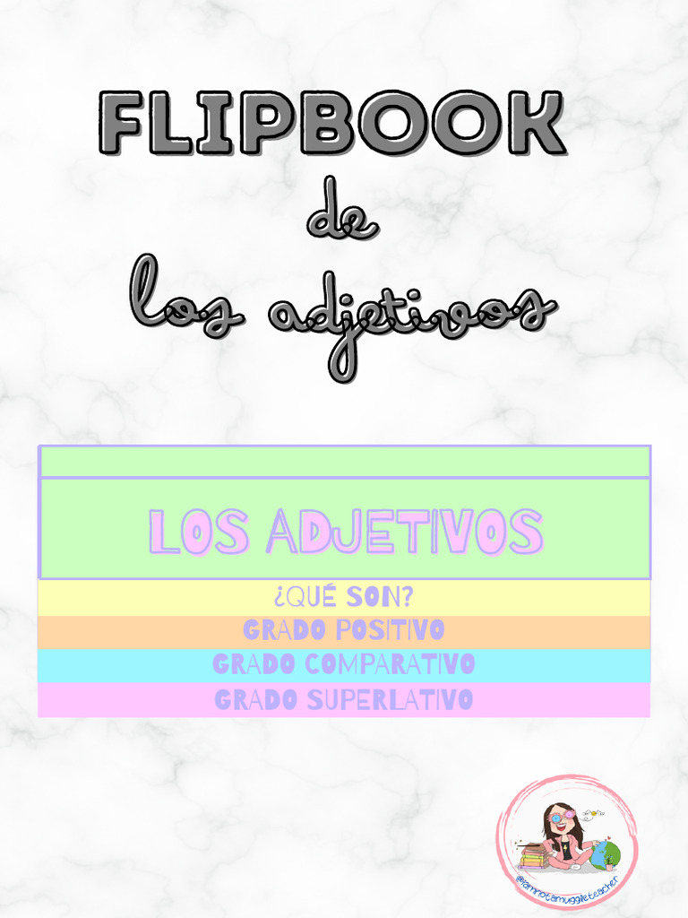 Flipbook de Adjetivos y Grados | PDF | Adjetivo | Sustantivo