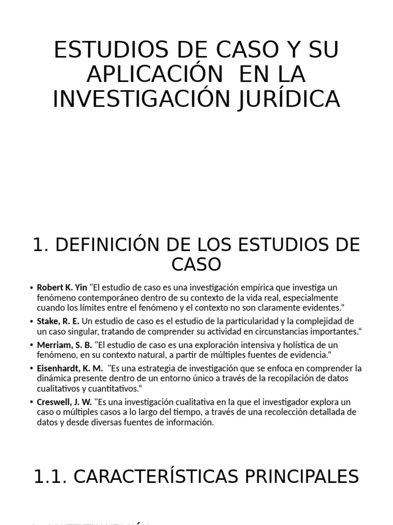 Estudios de Caso en Investigación Jurídica | PDF | Caso de estudio ...