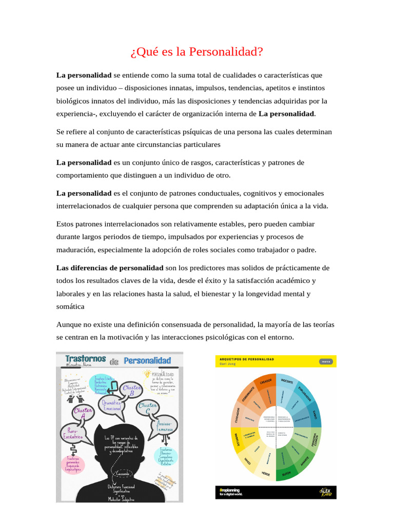 Definición de Personalidad y Sus Rasgos | PDF