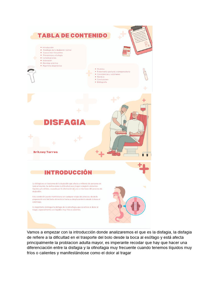 Disfagia | PDF | Enfermedades y trastornos | Especialidades Medicas