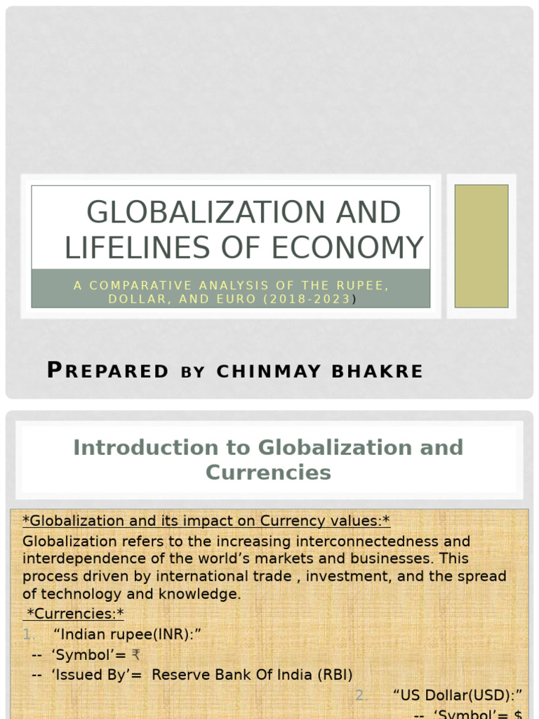Globalization and Lifelines of Economy-1 | PDF | Euro | Exchange Rate