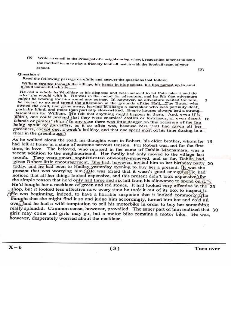 Comprehension Passage With Answers | PDF