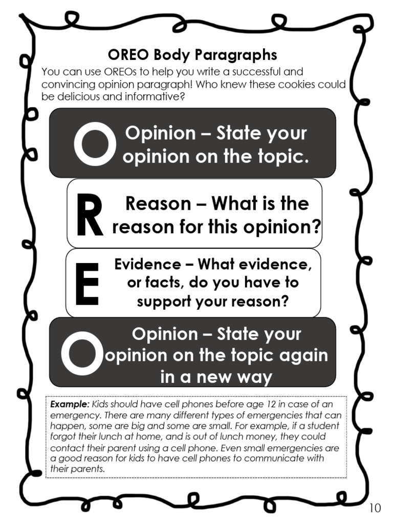 OREOOpinionParagraphGuide 1 | PDF