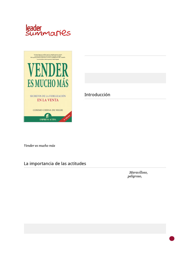 Vender-Es-Mucho-Mas - Cosimo Chiesa de Negri | PDF | Autoestima ...