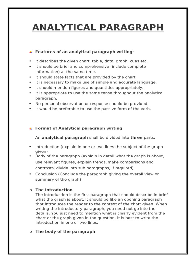 Analytical Paragraph | PDF | Chart