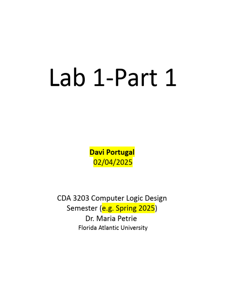 Lab1-Part 2 DaviPortugal | PDF | Logic Gate | Digital Electronics