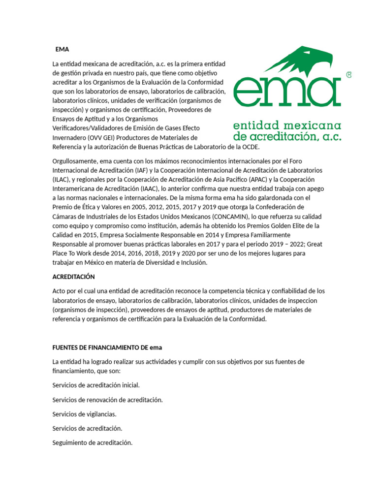EMA: Acreditación Privada en México | PDF | Farmacia | México