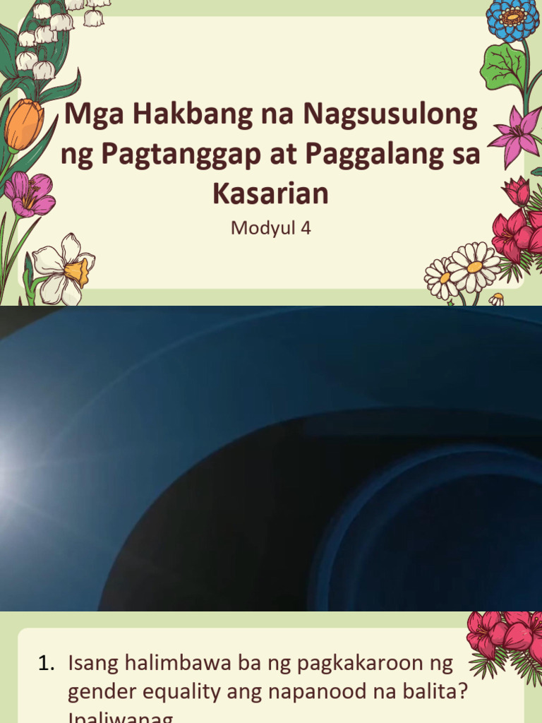 Modyul 4 Mga Hakbang Na Nagsusulong NG Pagtanggap at Paggalang Sa ...