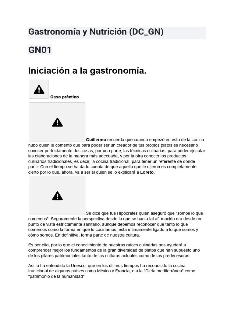 Gastronomía y Nutrición (DC - GN02) | PDF | Gastronomía | Cocina