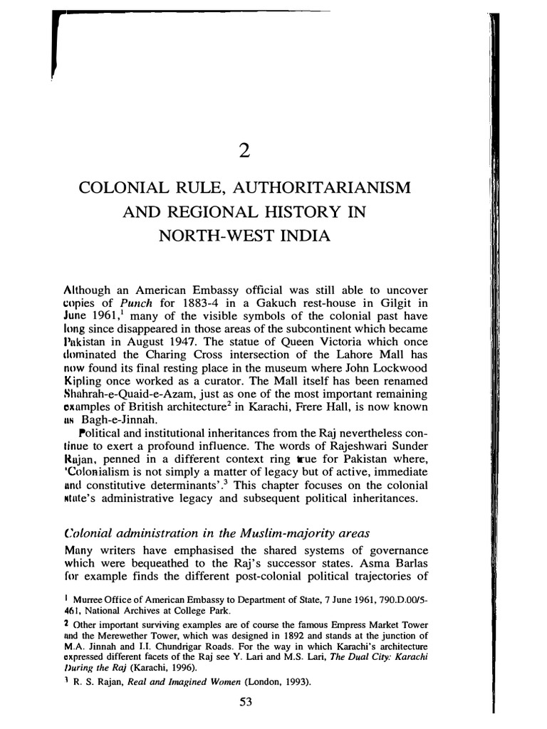 Talbot Additional Reading Week2 | PDF | British Raj