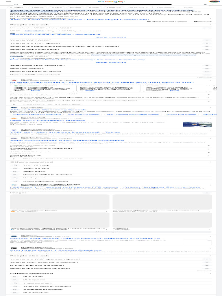 A320 Vapp Vs Vref - Google Search | PDF | Airplane | Aviation