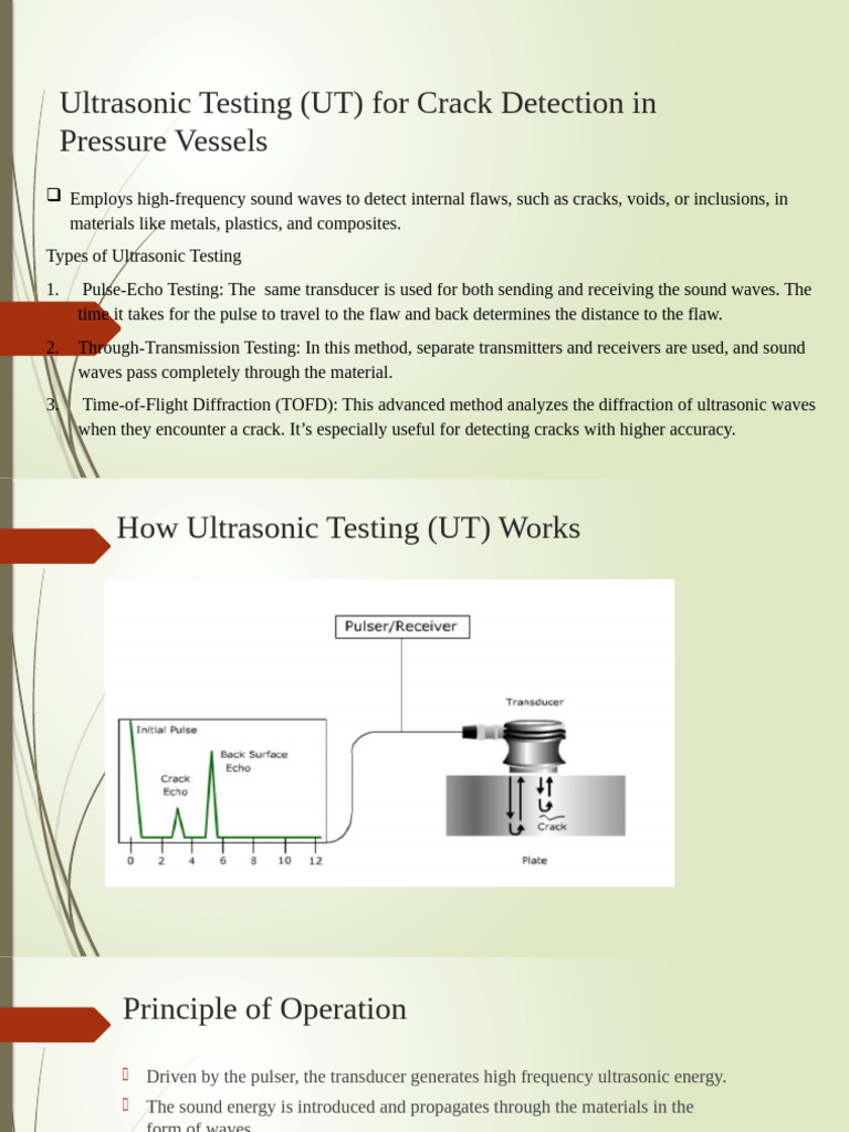 Ultrasonic Testing for Crack Detection | PDF