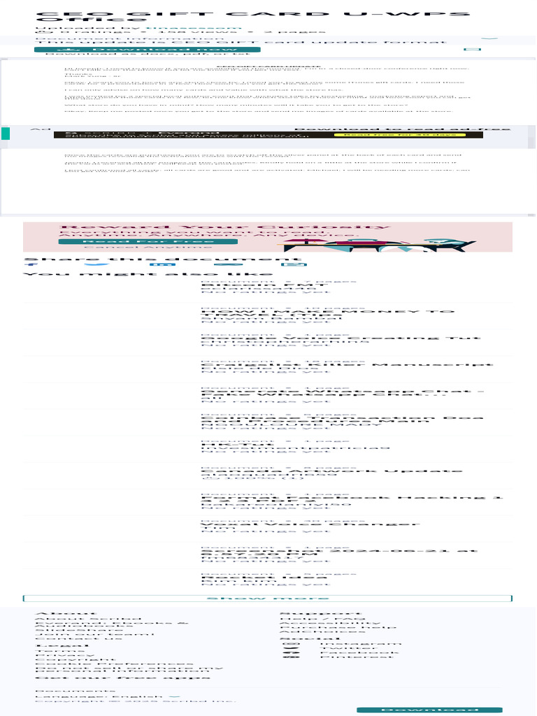 CEO GIFT CARD U-WPS Office PDF | PDF | Scribd | World Wide Web