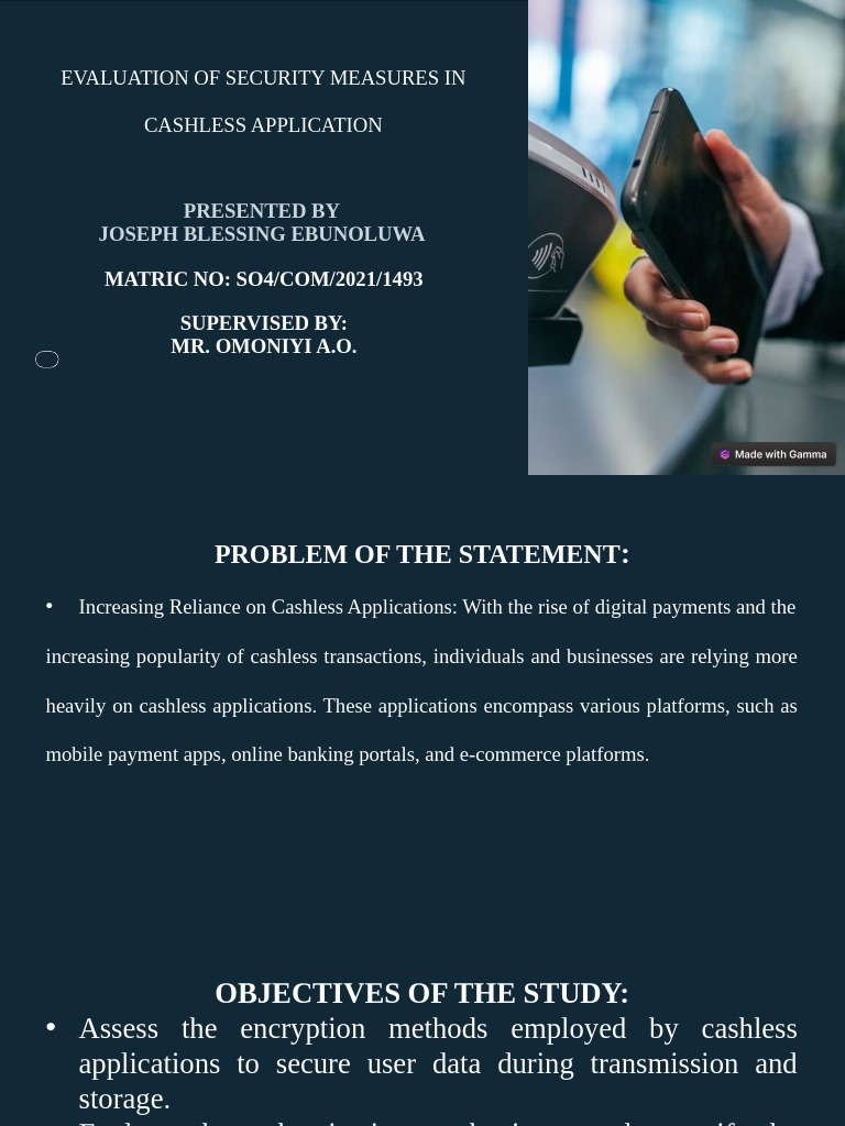 Evaluation of Security Measures in Cashless | PDF | Security | Computer ...