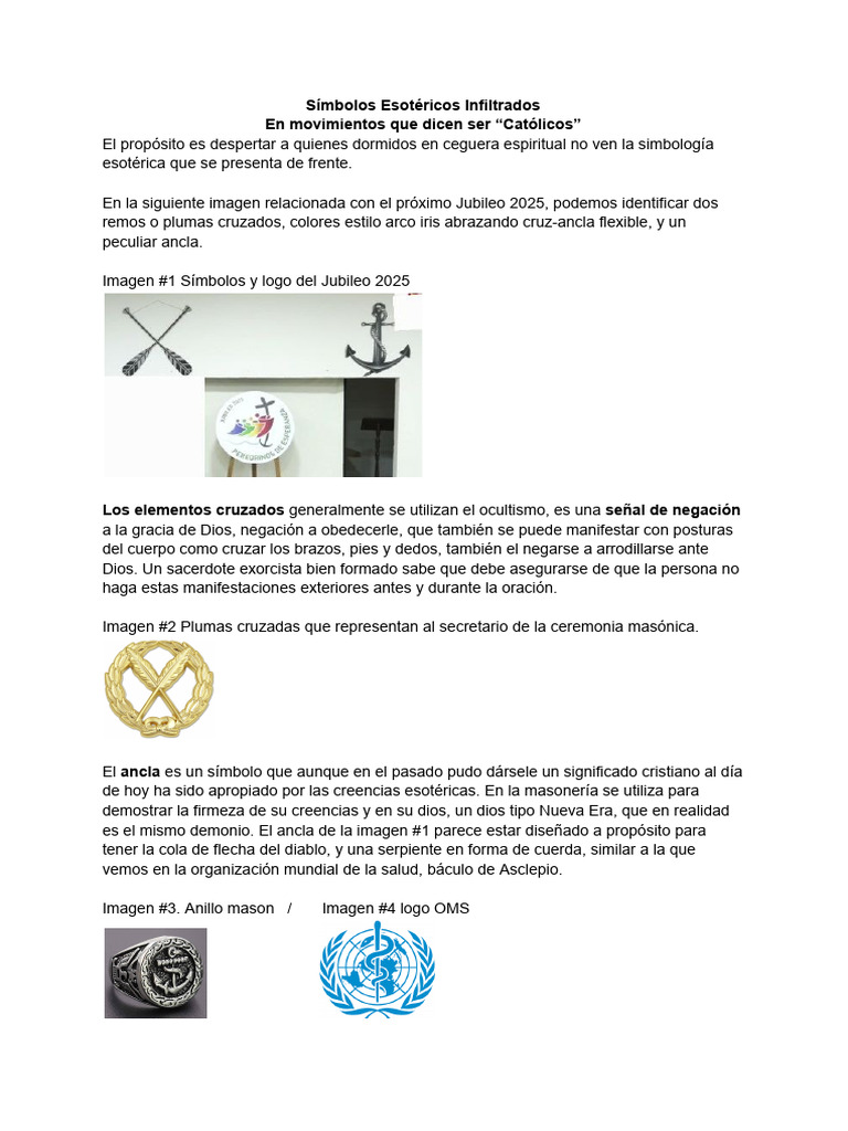 Símbolos Esotéricos en el Jubileo 2025 | PDF | Demonios | Wicca