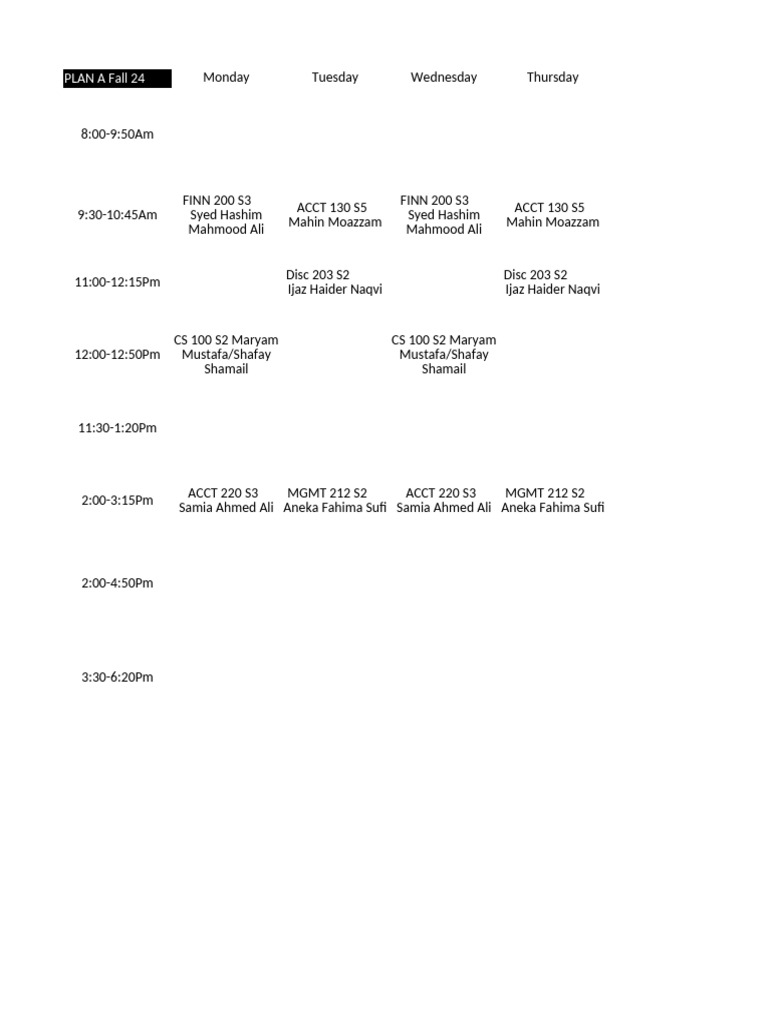 Enrolment Plans Fall 24 | PDF