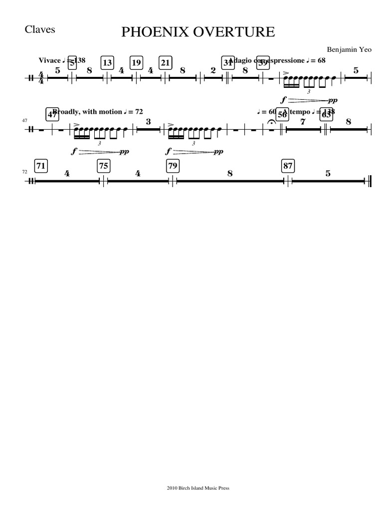 Phoenix Overture Sheet Music Guide | PDF