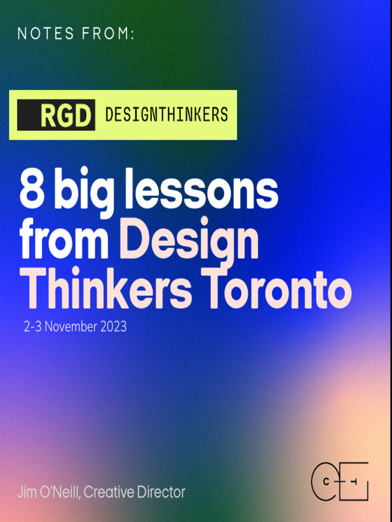 8 Key Insights from Design Thinkers 2023 | PDF
