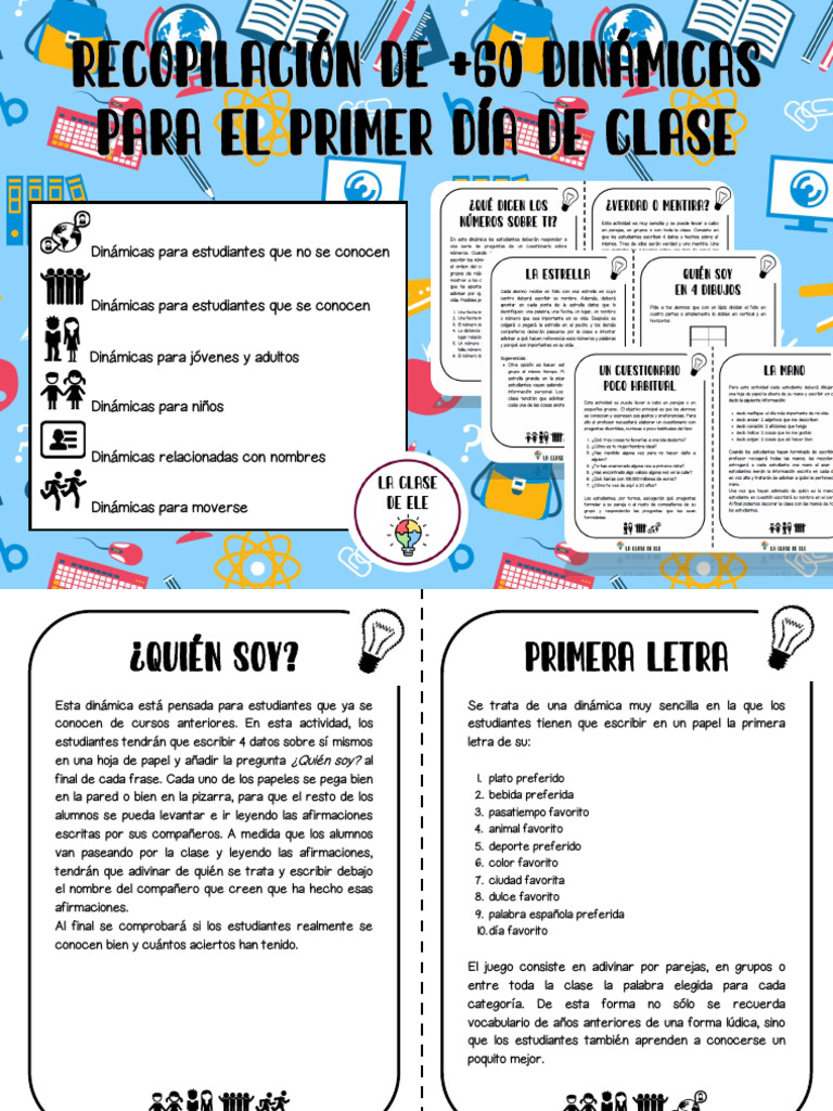 Dinámicas para Conocerse en Clase | PDF | Cuestionario
