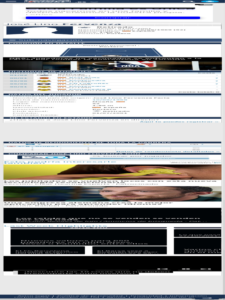 José Lino Fervenza - Perfil Del Jugador Transfermarkt | PDF ...