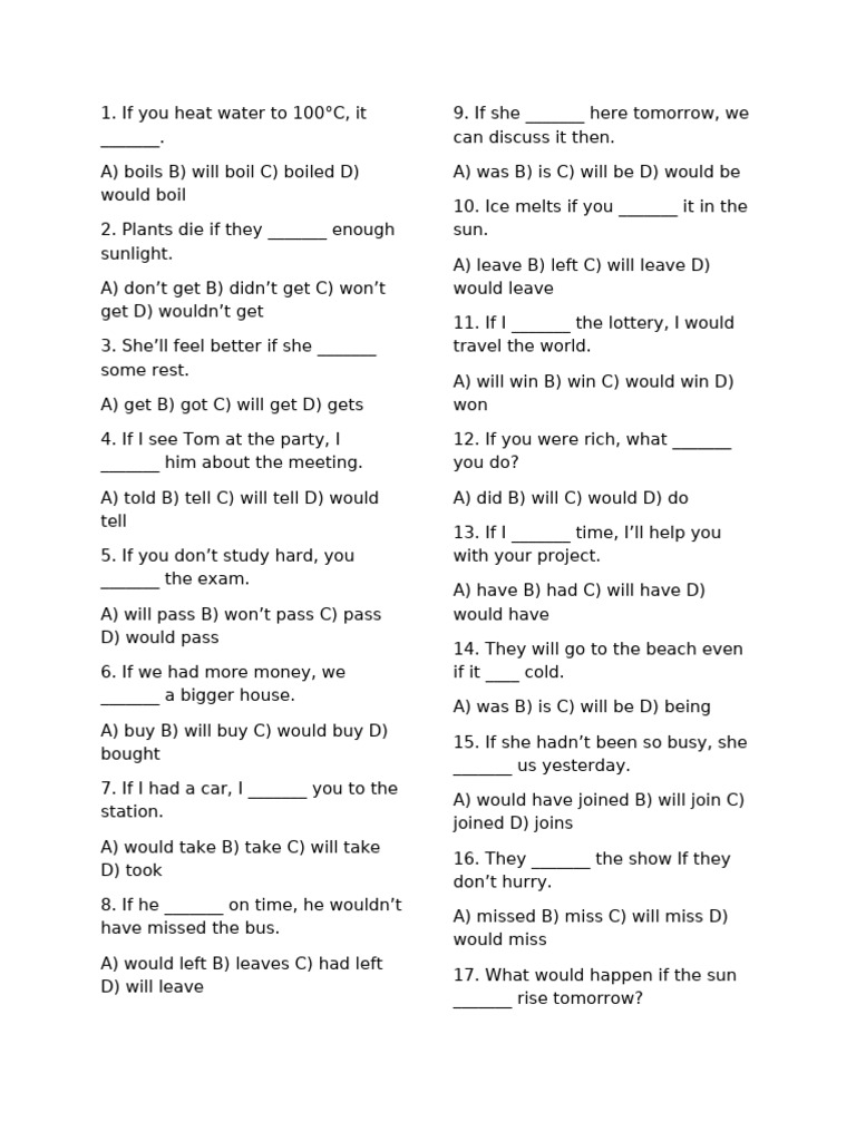 conditional test | PDF