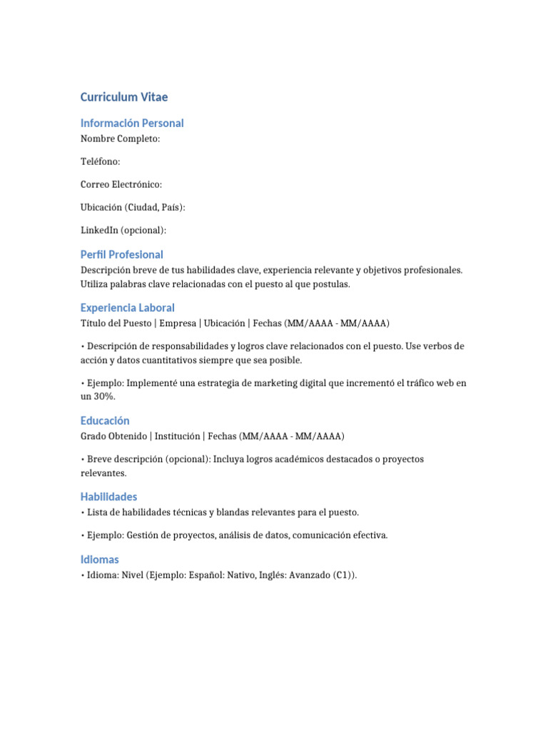 CV ATS Responsive Template | PDF