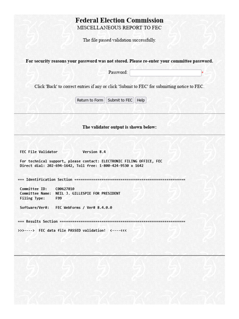 Neil J Gillespie for President, 2024 Fec Year-End Report | PDF | Computing