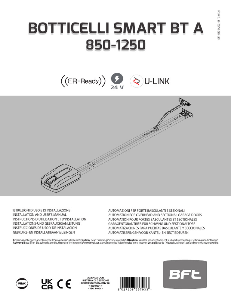 Manual BFT Botticelli BT A | PDF