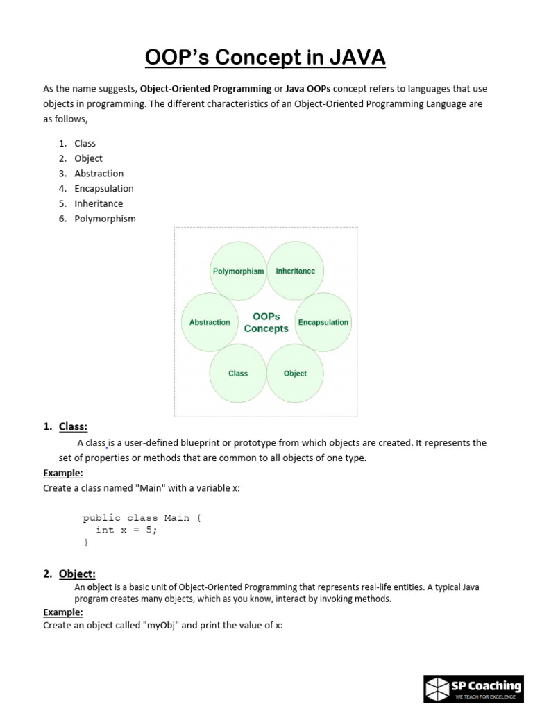 Oops Concept In Java Pdf Inheritance Object Oriented Programming 6692
