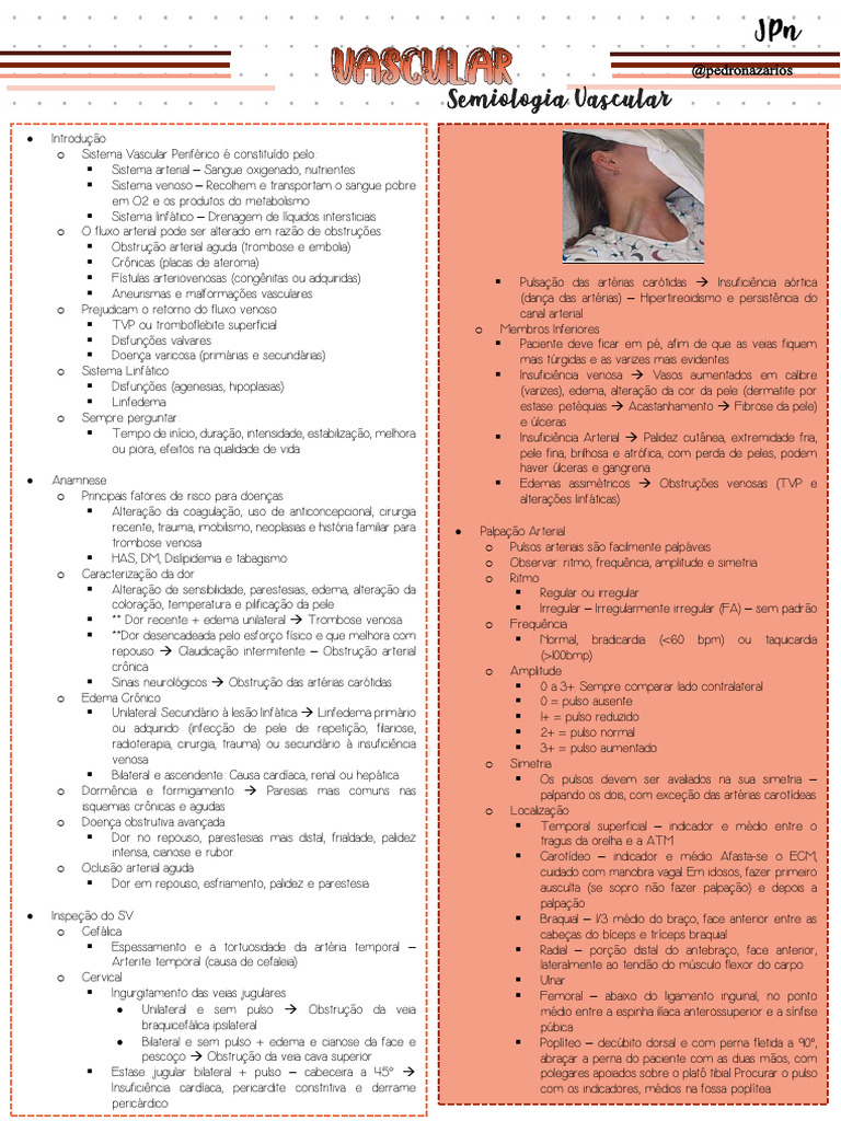 CX 3 - Vascular - Semiologia Vascular | PDF | Varizes | Sistema cardiovascular