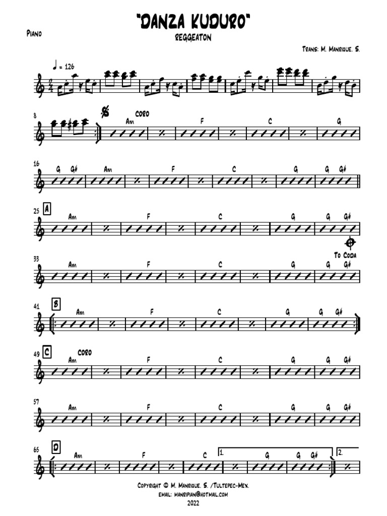 DANZA KUDURO - Partes | PDF