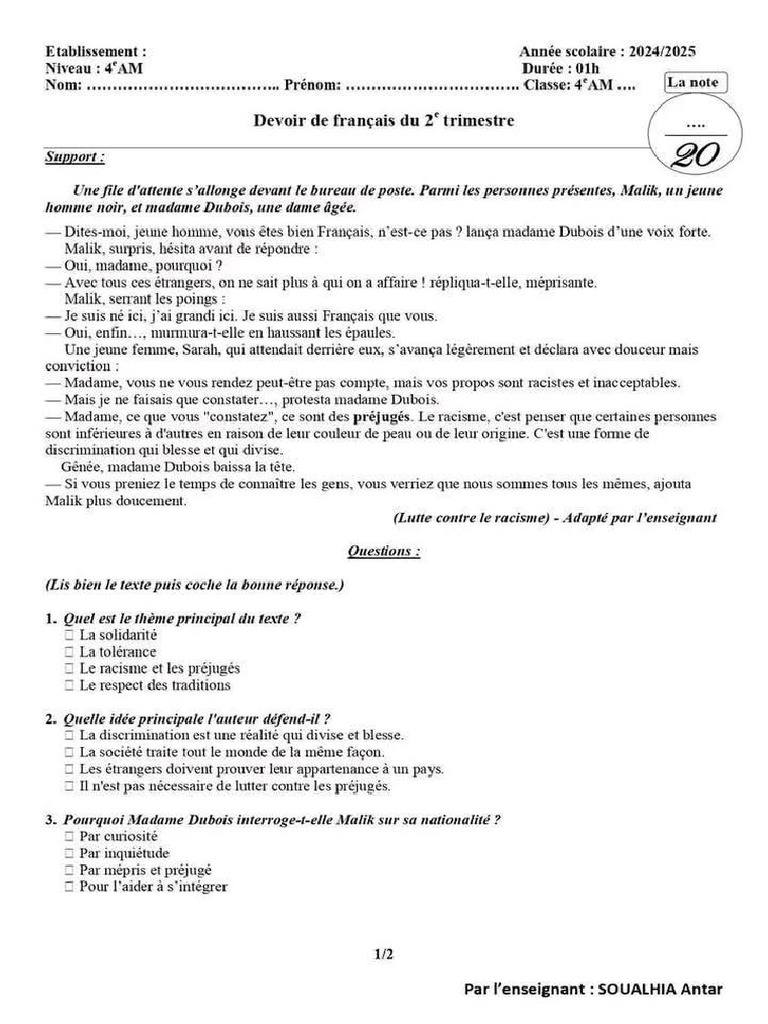 Sujet 4am | PDF