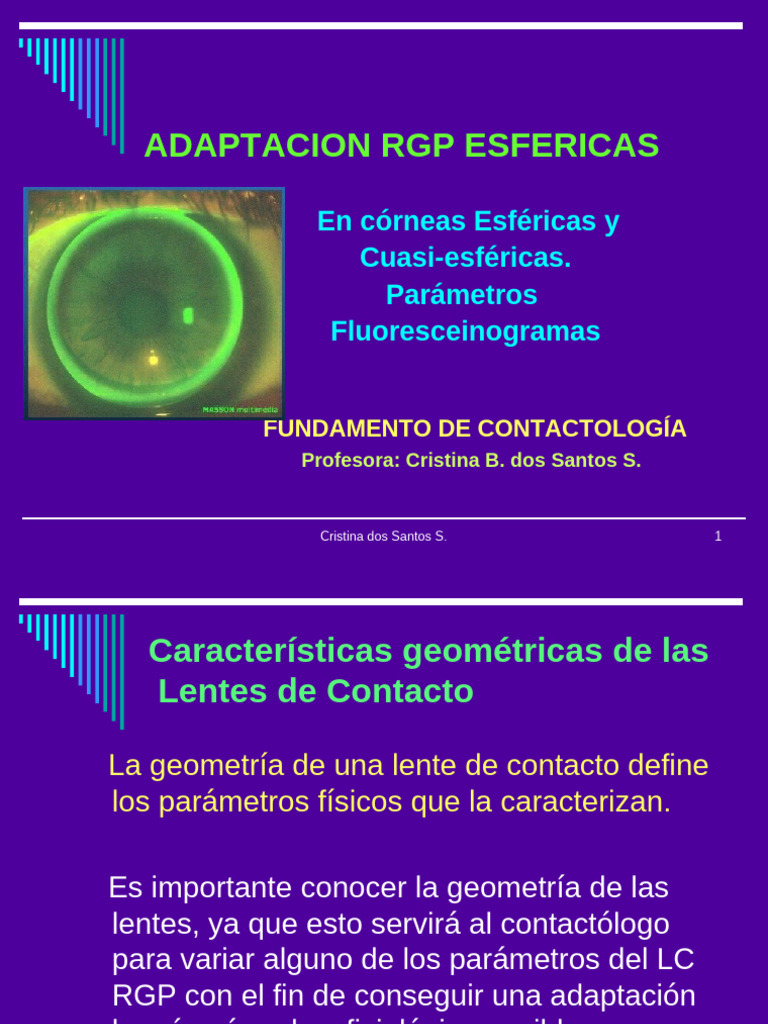 Adaptación de Lentes RGP Esféricas | PDF | Córnea | Óptica