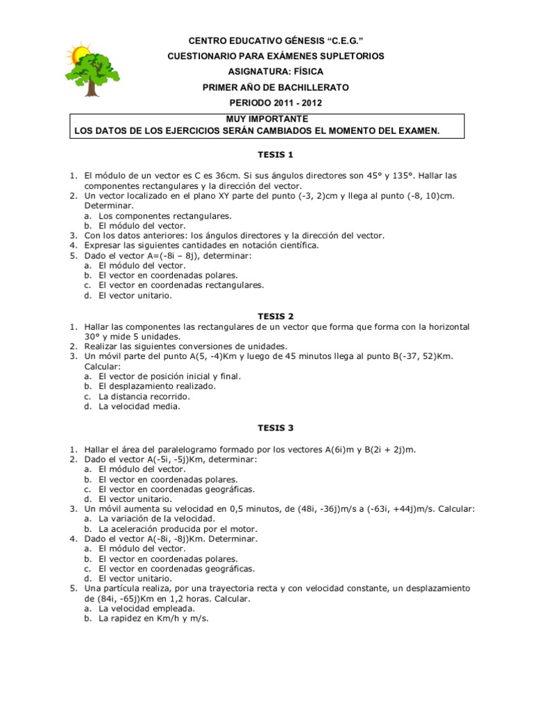 Fisica 1°bach | PDF